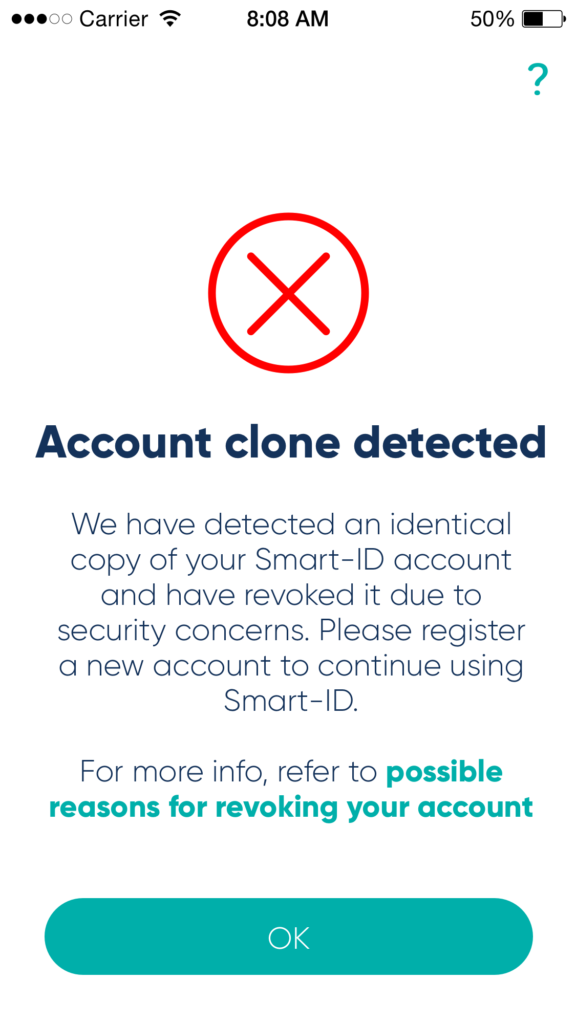 Clone detection - Smart-ID
