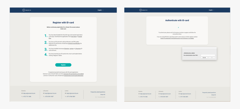 How to register a Smart-ID account using an ID-card - Smart-ID