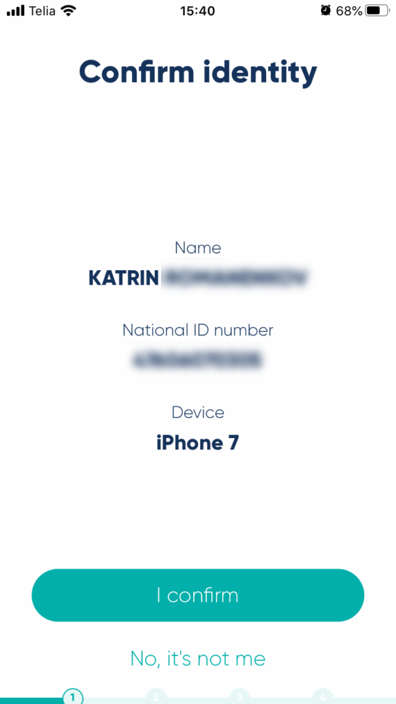 Stage 3: linking the account with you - Smart-ID