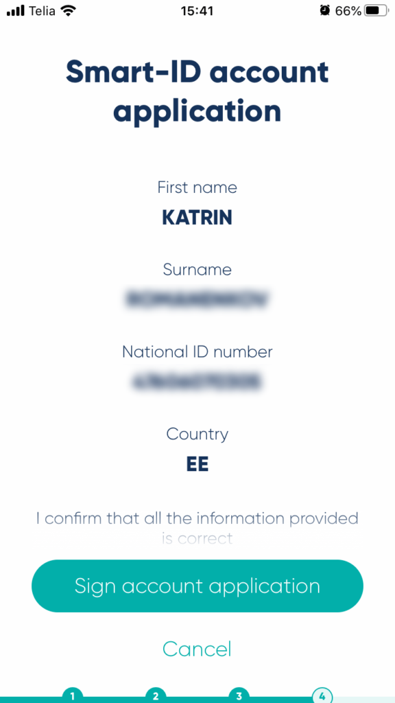 Stage 3: linking the account with you - Smart-ID