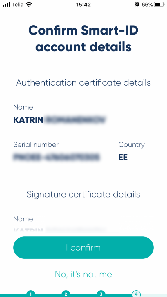 Stage 3: linking the account with you - Smart-ID