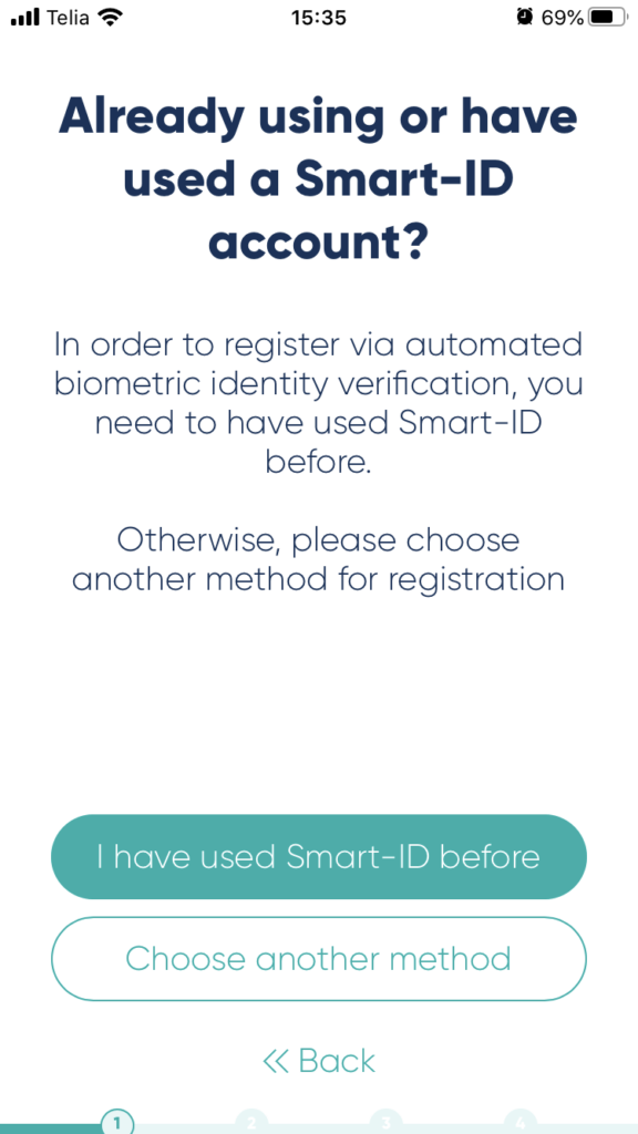 Stage 1: filling in the forms - Smart-ID