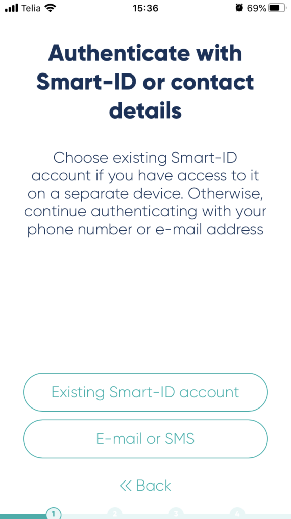 Stage 1: filling in the forms - Smart-ID
