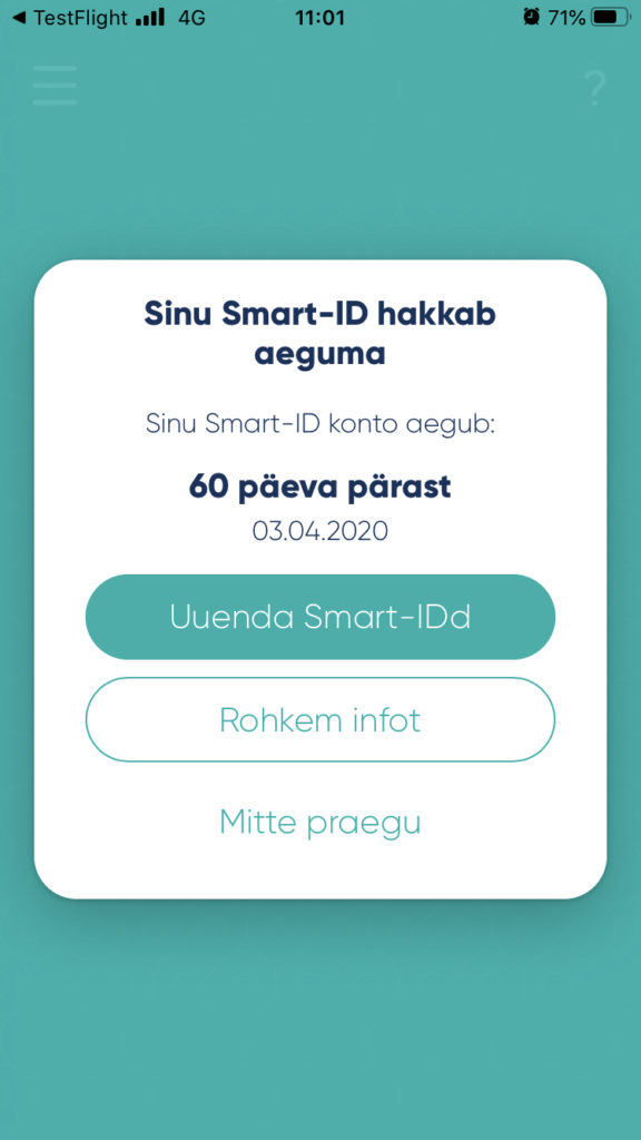 Mida teha, kui su Smart-ID konto on aegumas? - Smart-ID