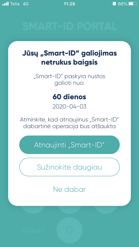 Ką daryti, jei netrukus baigiasi „Smart-ID“ paskyros galiojimo laikas ...